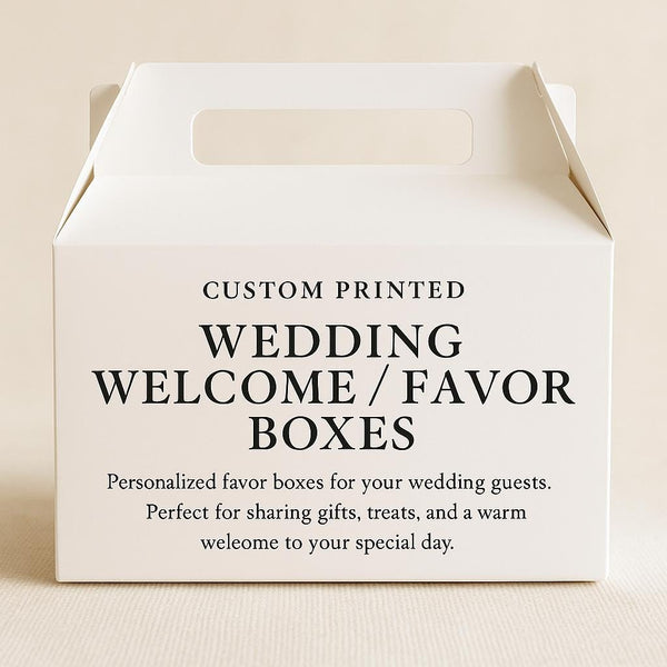 Custom Printed Wedding Welcome Boxes – Personalized Guest Favor Box wi ...