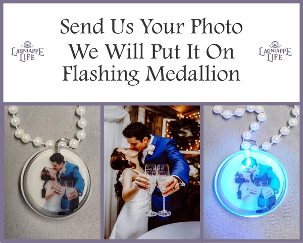 Custom Flashing Medallion Beads Personalized Light Up Beads LED Light ...